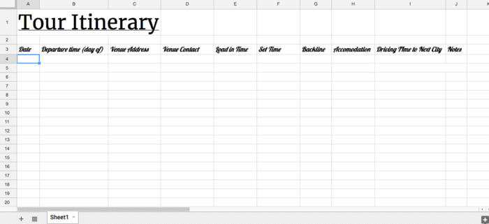 CHECK THE SPREADSHEET: Getting Organized – Audiofemme
