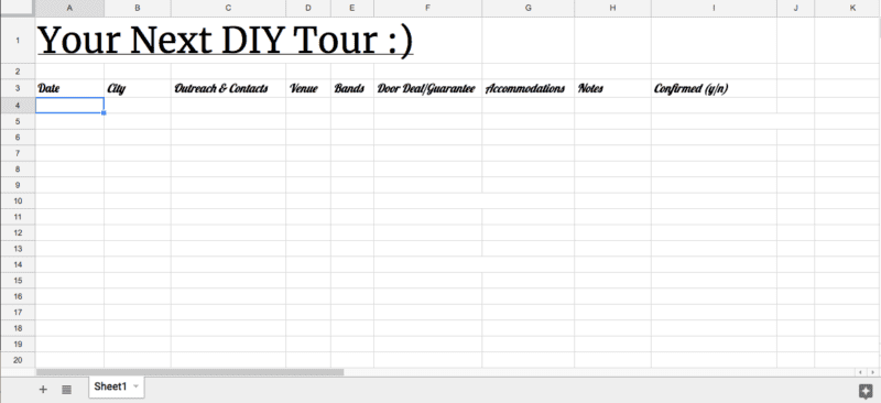 CHECK THE SPREADSHEET: Getting Organized – Audiofemme